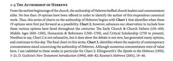 Charts on the Book of Hebrews, Reviewed – Words on the Word