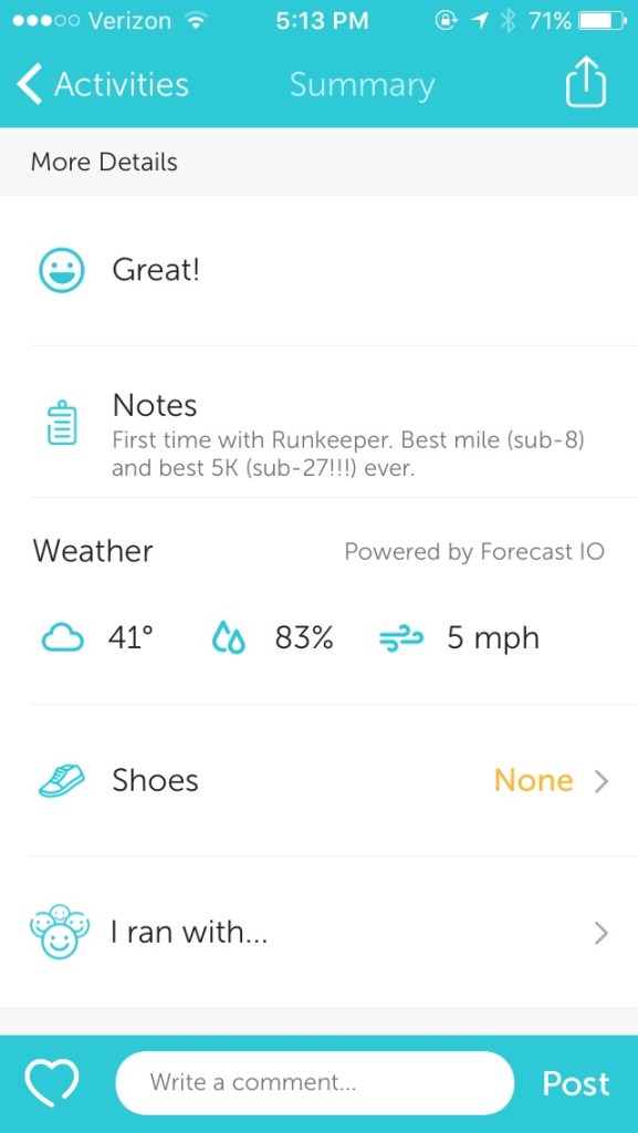 A Thorough Review of Runkeeper (Go) – Words on the Word